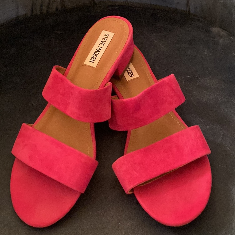 Steve Madden Hot Pink Slide Sandals - Gem